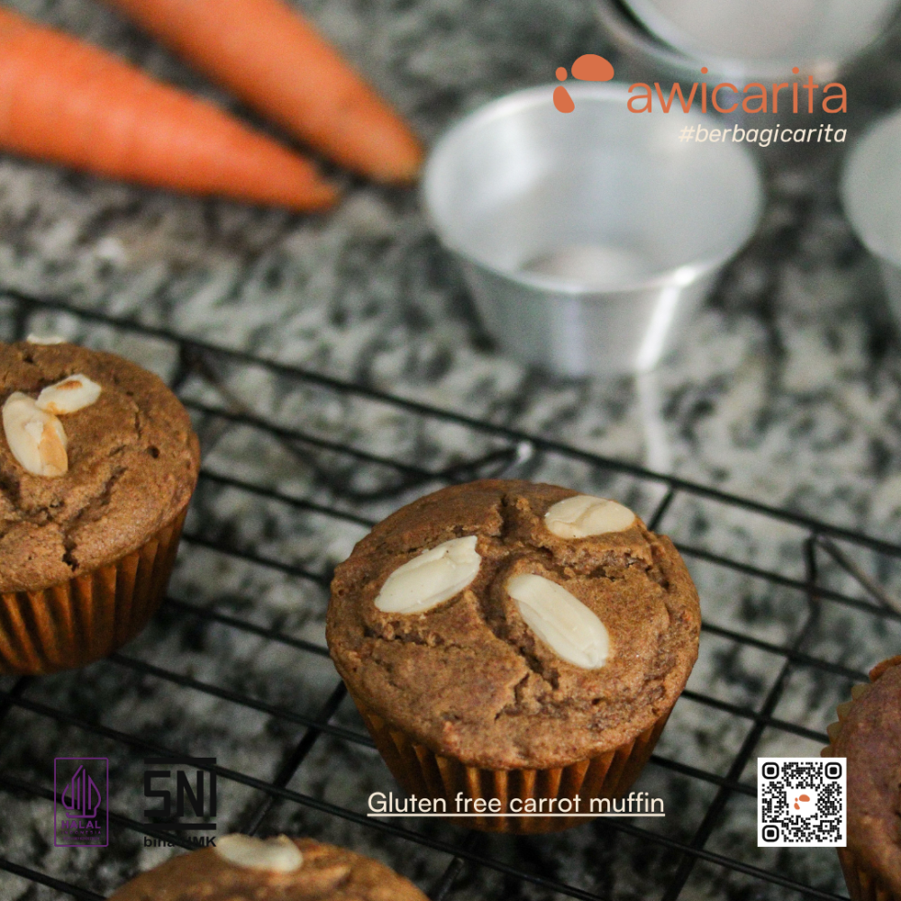 Awicarita Gluten-Free Carrot Muffin - kemasan boks isi 1/2 lusin | E-Katalog Industri Halal