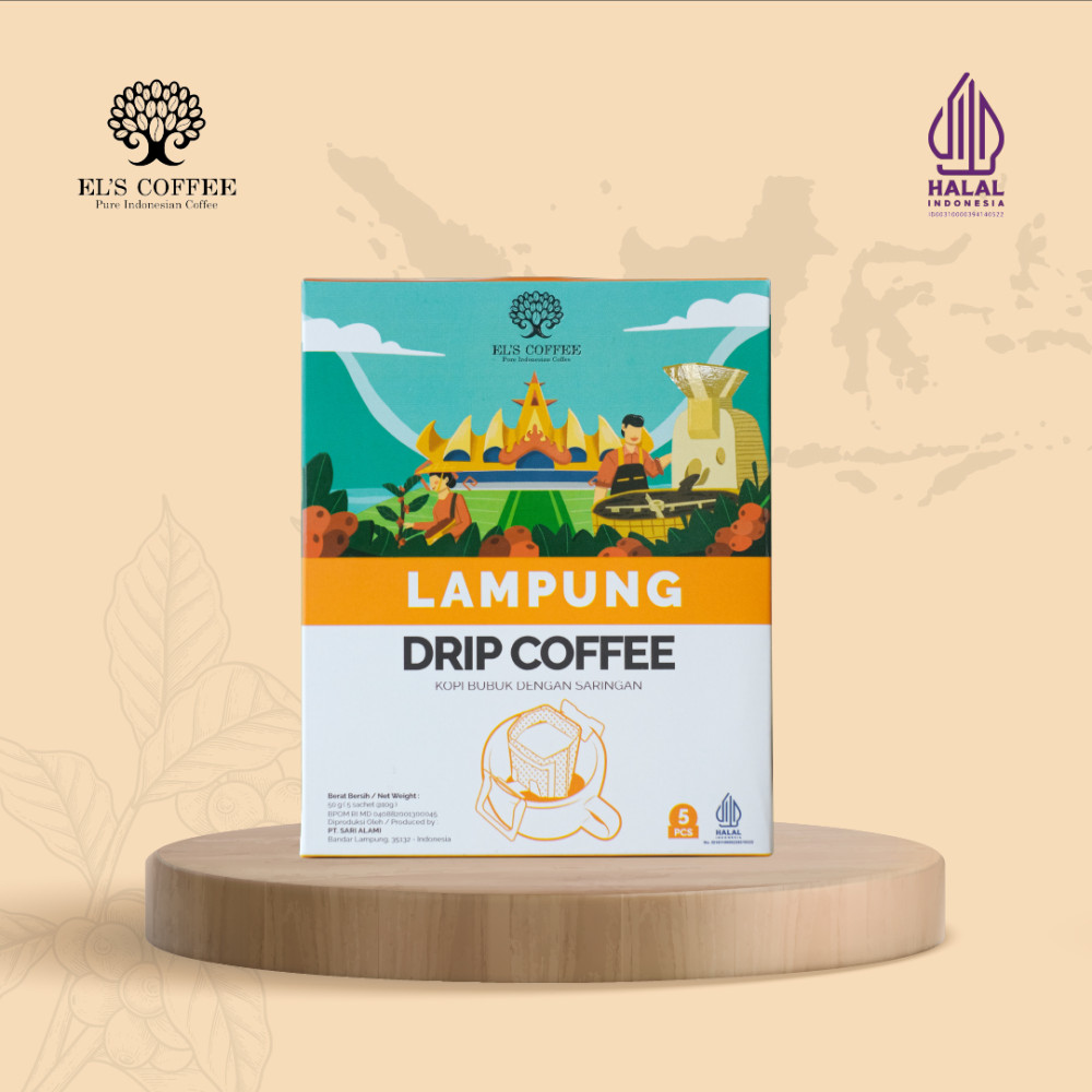 EL'S COFFEE Drip Kopi Lampung Robusta 10Gr 5Pcs Kopi Pure Indonesia ...