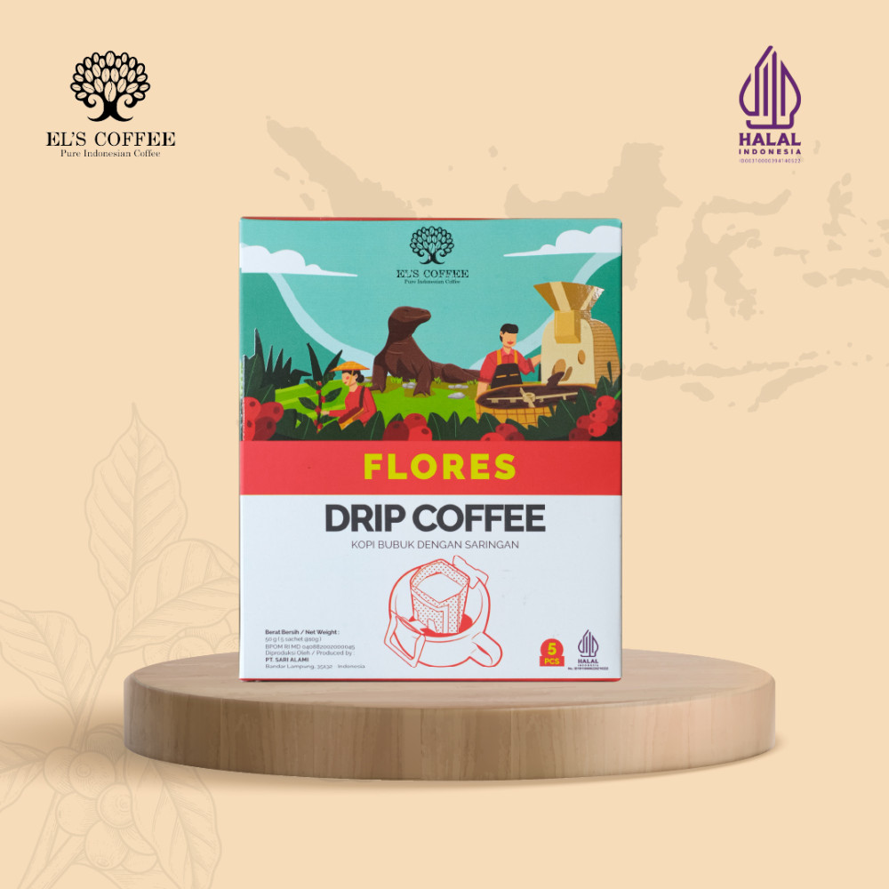 EL'S COFFEE Flores Robusta 10Gr 5Pcs Drip Kopi Pure Indonesia Coffee ...